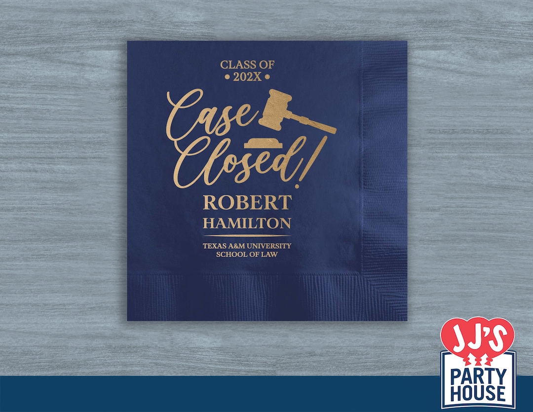 Case Closed Law School Graduation Napkins - Etsy