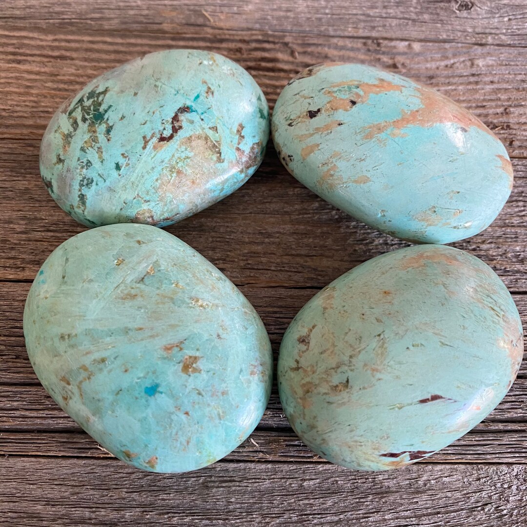 Turquoise Palm Stone Peruvian Turquoise - Etsy 日本