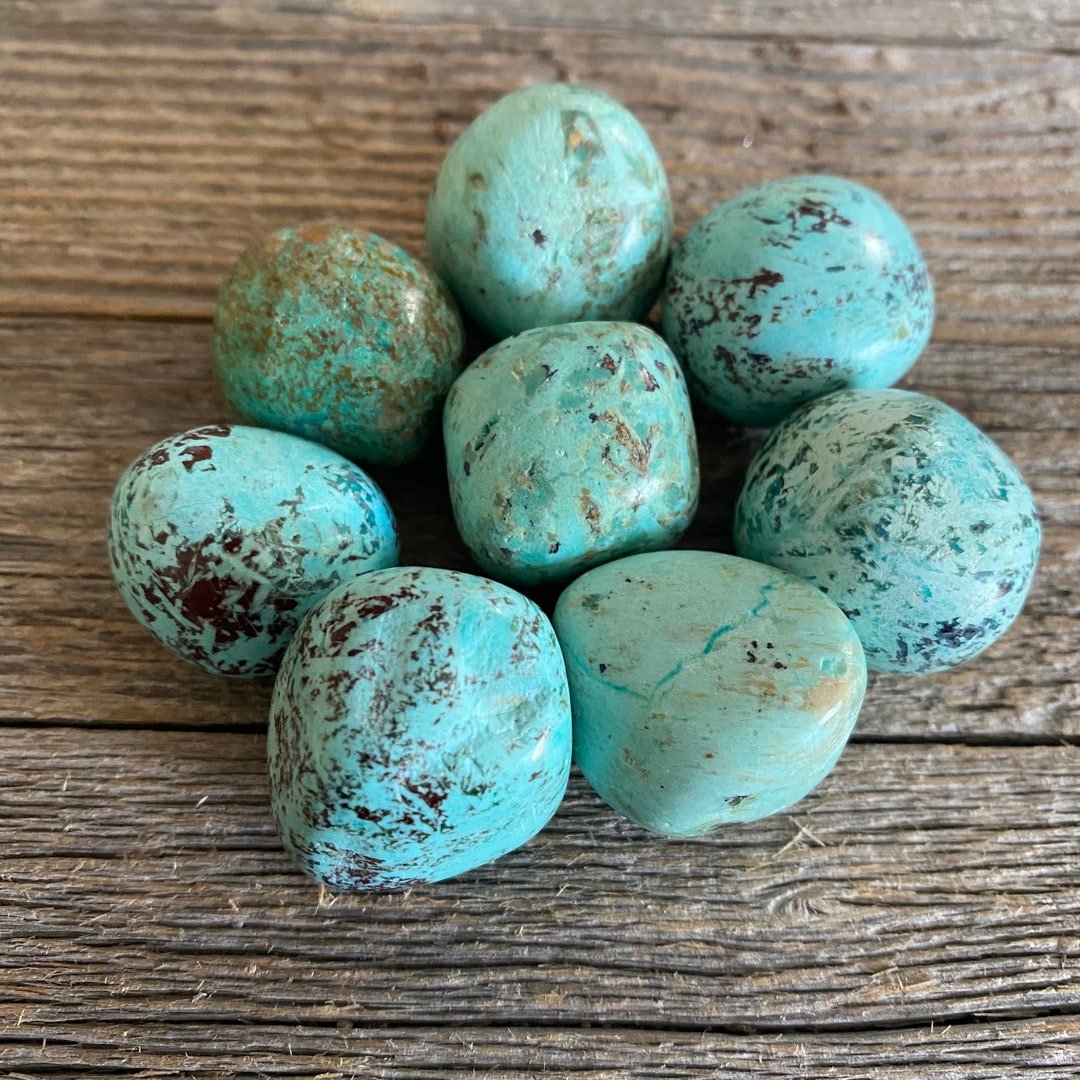 Tumbled Turquoise Stone, Natural Turquoise, Light Blue Turquoise Stone ...