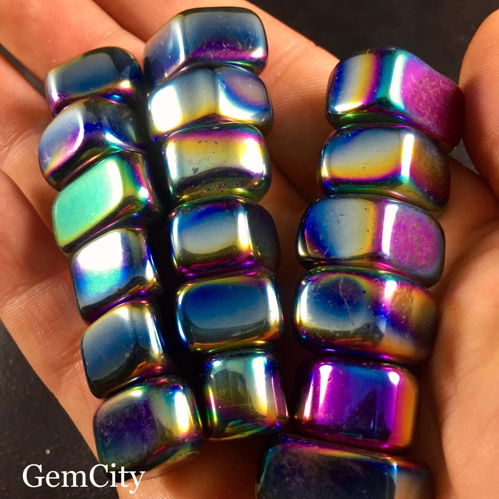 Rainbow Hematite Magnets Magnetic Hematite Stones Magnetic | Etsy