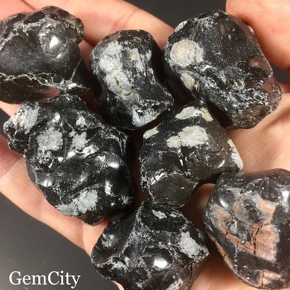 Raw Snowflake Obsidian