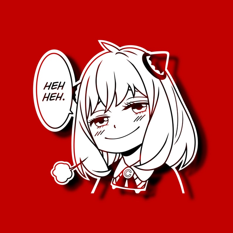 Heh Heh Anime Car Window Decal! - Etsy