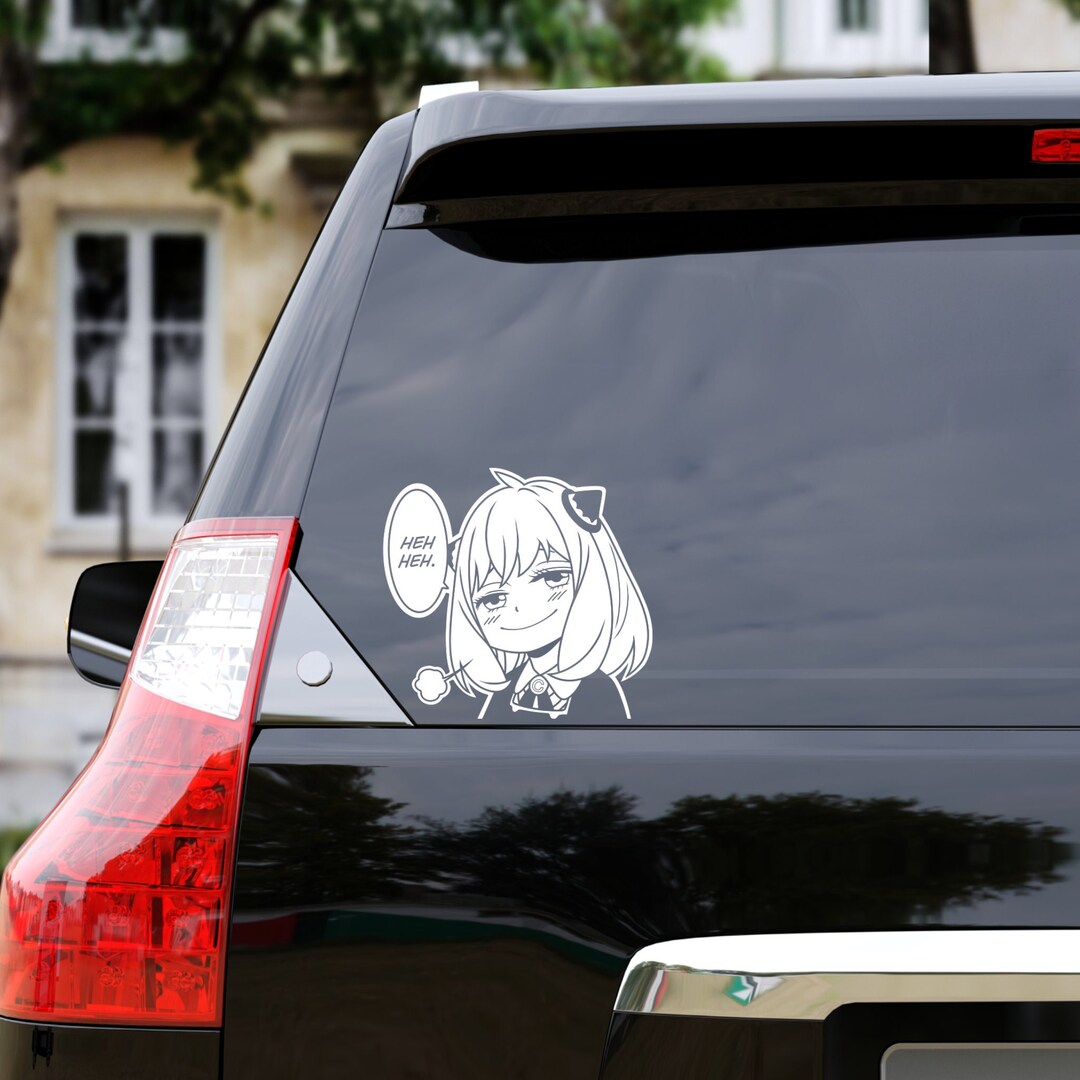 Heh Heh Anime Car Window Decal! - Etsy