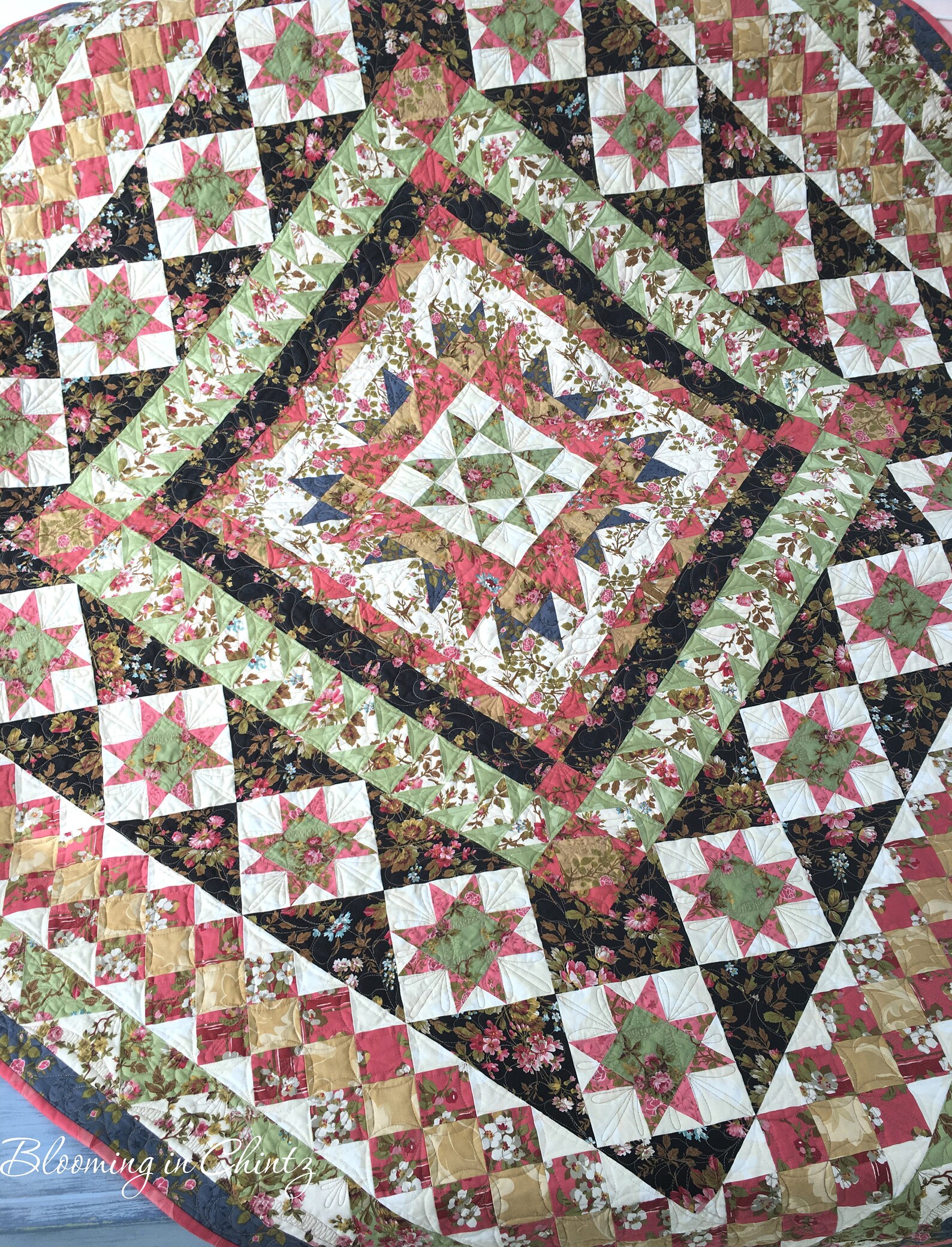 Garden Star Medallion Quilt Pattern PDF DOWNLOADABLE PATTERN - Etsy
