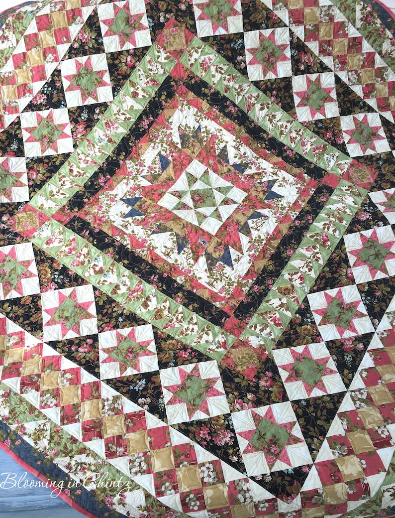 Garden Star Medallion Quilt Pattern PDF DOWNLOADABLE PATTERN - Etsy Garden Star Medallion Quilt Pattern PDF DOWNLOADABLE PATTERN - Etsy