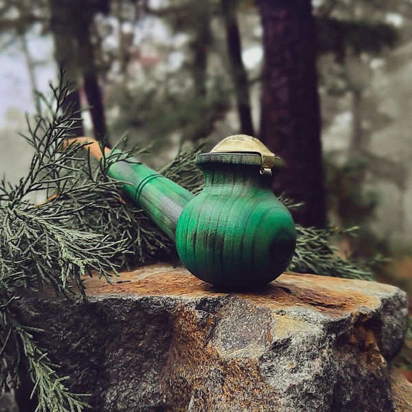 Green Glass Pipe - Etsy
