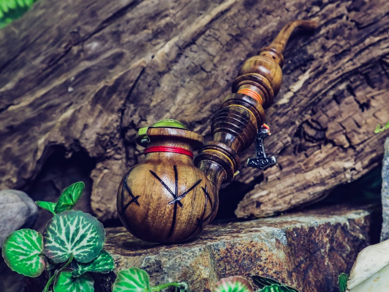 Thor the Thunder-god Tobacco Pipe / Churchwarden Pipe / Wooden - Etsy
