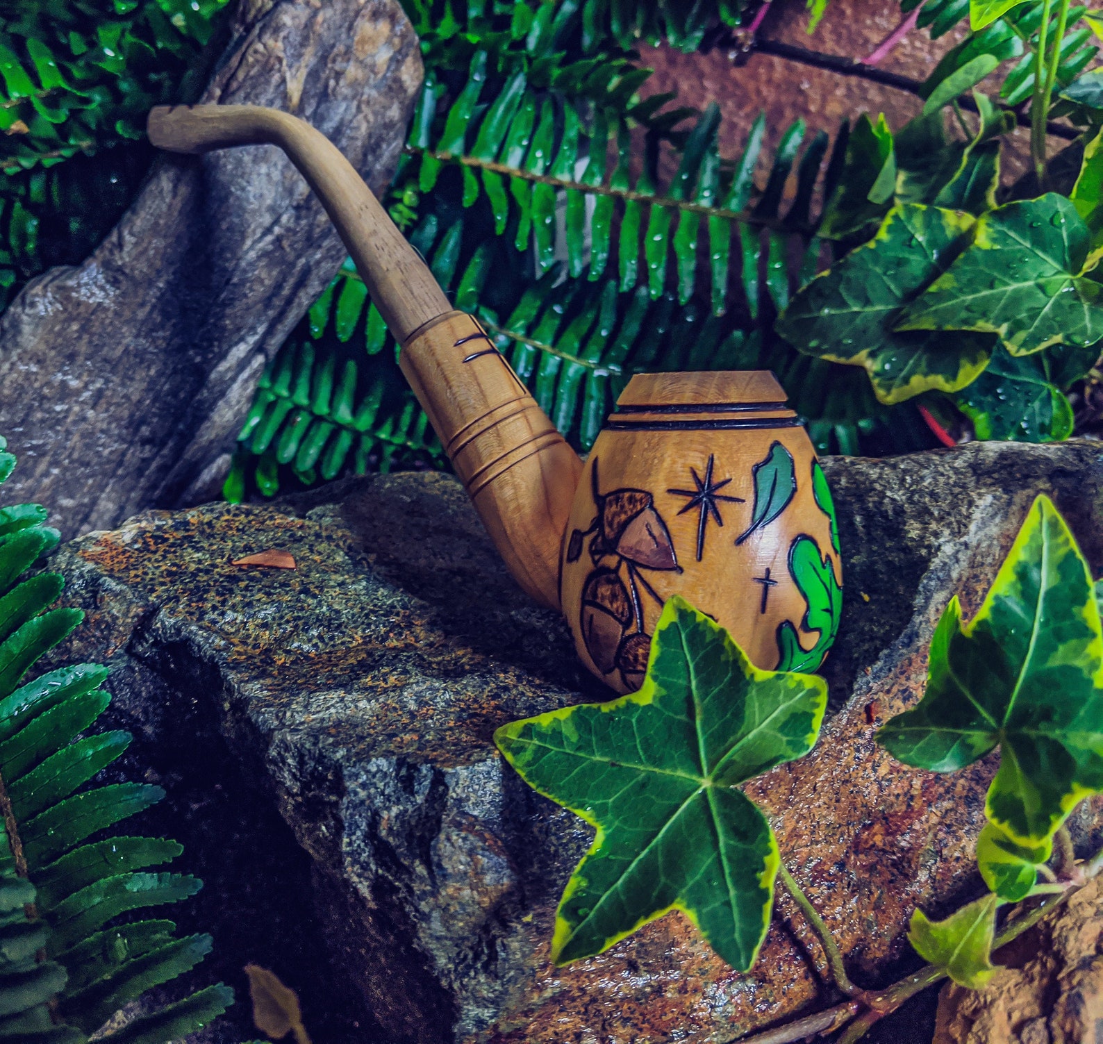 Oak Ogham Celtic Druid Pipe for Smoking / Duir / Pagan - Etsy