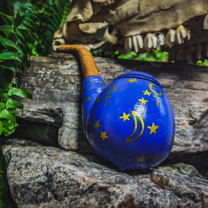 Alchemy Wizard Tobacco Pipe for Smoking / Wooden Sherlock / Hand ...