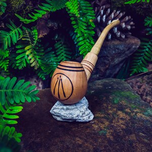 Awen Tobacco Pipe for Smoking / Welsh Druid Pipe / Wooden Handmade Pipe ...