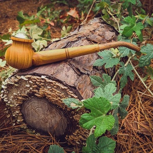 Wizard Pipe / Natural Wood Extra Long Tobacco Pipe for Smoking With a ...