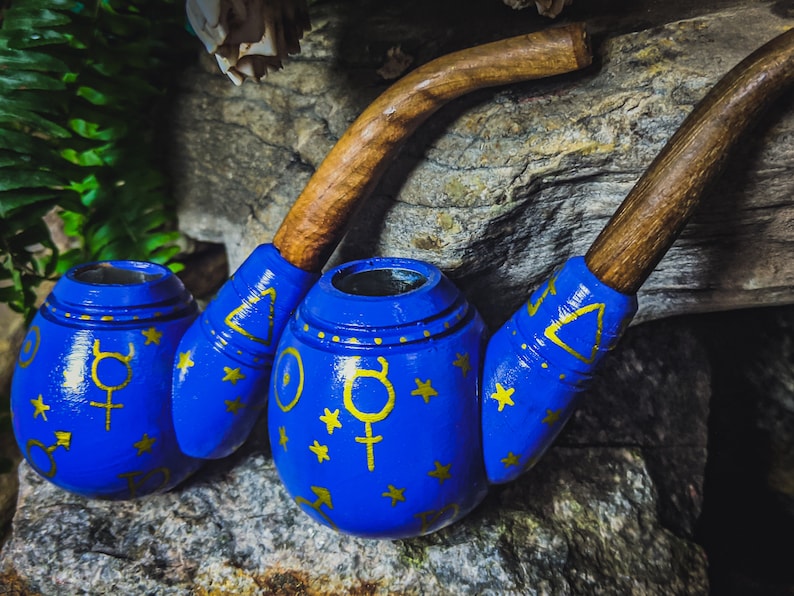 Alchemy Wizard Tobacco Pipe for Smoking / Wooden Sherlock / | Etsy