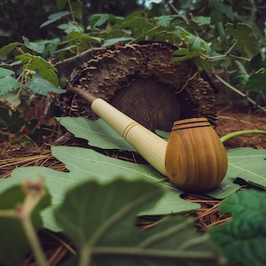 Wizard Pipe / Extra Long Natural Wood Tobacco Pipe for Smoking ...
