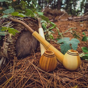 Wizard Pipe / Extra Long Natural Wood Tobacco Pipe for Smoking ...
