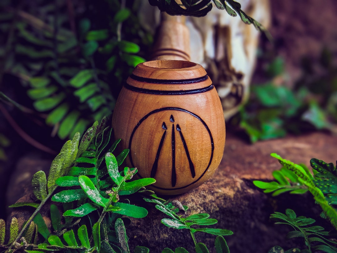 Awen Tobacco Pipe for Smoking / Welsh Druid Pipe / Wooden Handmade Pipe ...