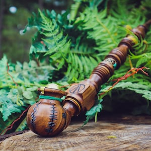 Druid Ogham Tobacco Pipe / Churchwarden Extra Longstem / Celtic ...