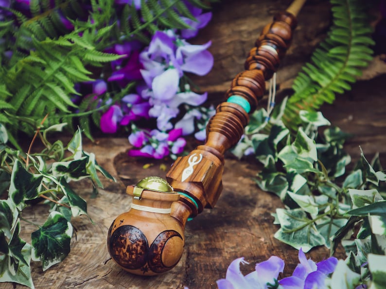 Witchy Triple Moon Goddess / Handmade Wooden Ceremonial - Etsy