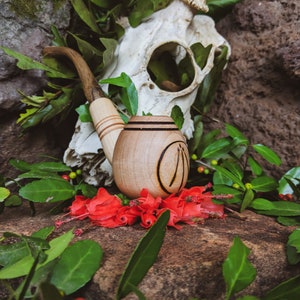 Awen Druid Wood Pipe / Tobacco Pipe for Smoking / Druid Celtic Pagan ...