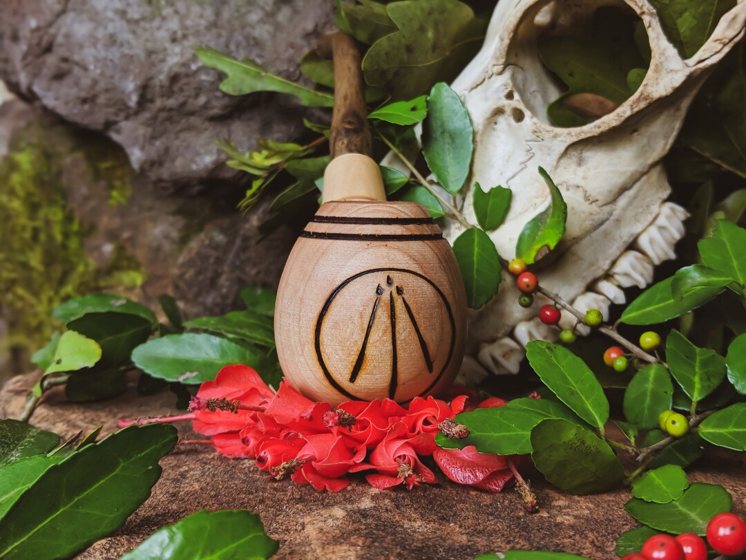 Awen Druid Wood Pipe / Tobacco Pipe for Smoking / Druid Celtic Pagan ...