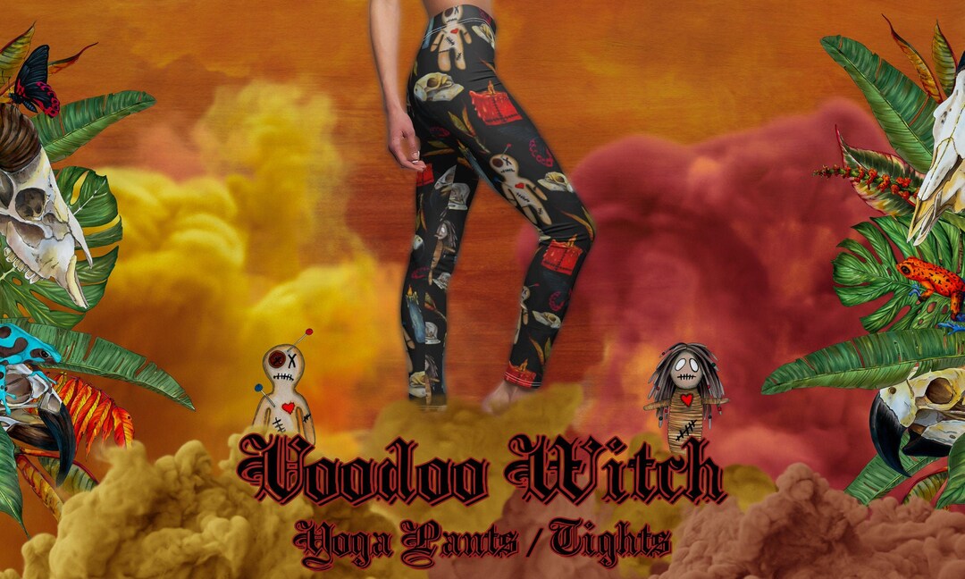 Voodoo Witch Yoga Pants / Yoga Leggings / Pagan Clothing / Witchy ...
