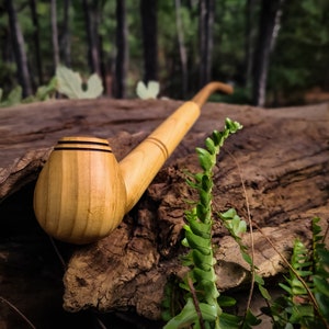 Wizard Pipe / Extra Long Natural Wood Tobacco Pipe for Smoking ...