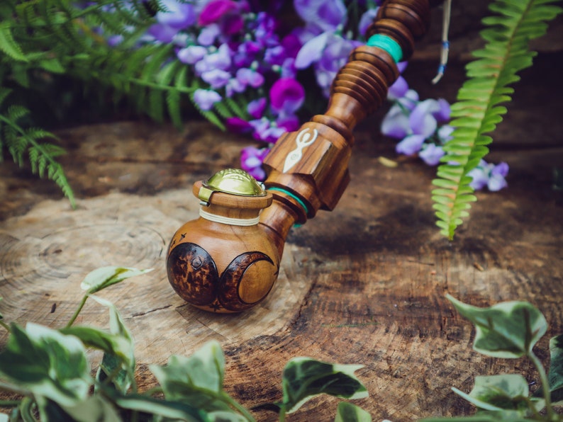 Witchy Triple Moon Goddess / Handmade Wooden Ceremonial - Etsy