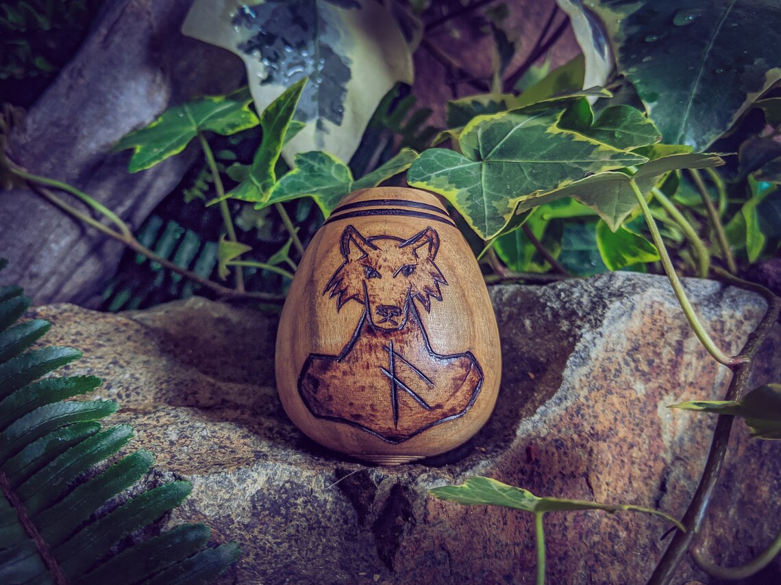 Odin Mjolnir Tobacco Pipe for Smoking / Pagan Druid Ansuz Thor Viking ...