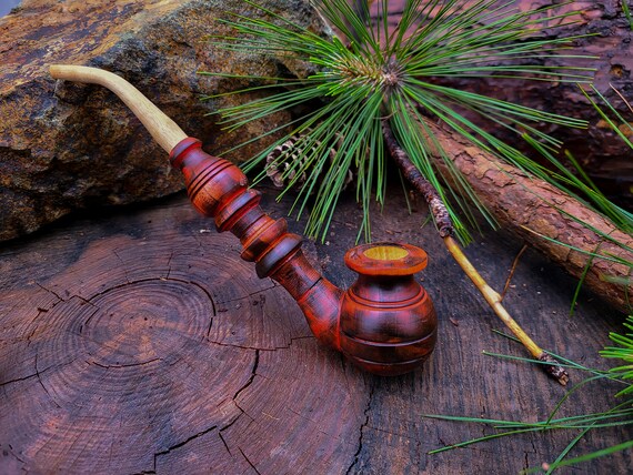 Handmade Red Wooden Tobacco Pipe for Smoking / Wood | Etsy
