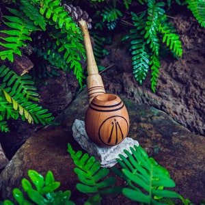 Awen Tobacco Pipe for Smoking / Welsh Druid Pipe / Wooden Handmade Pipe ...