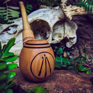 Awen Tobacco Pipe for Smoking / Welsh Druid Pipe / Wooden Handmade Pipe ...