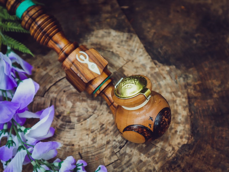 Witchy Triple Moon Goddess / Handmade Wooden Ceremonial - Etsy