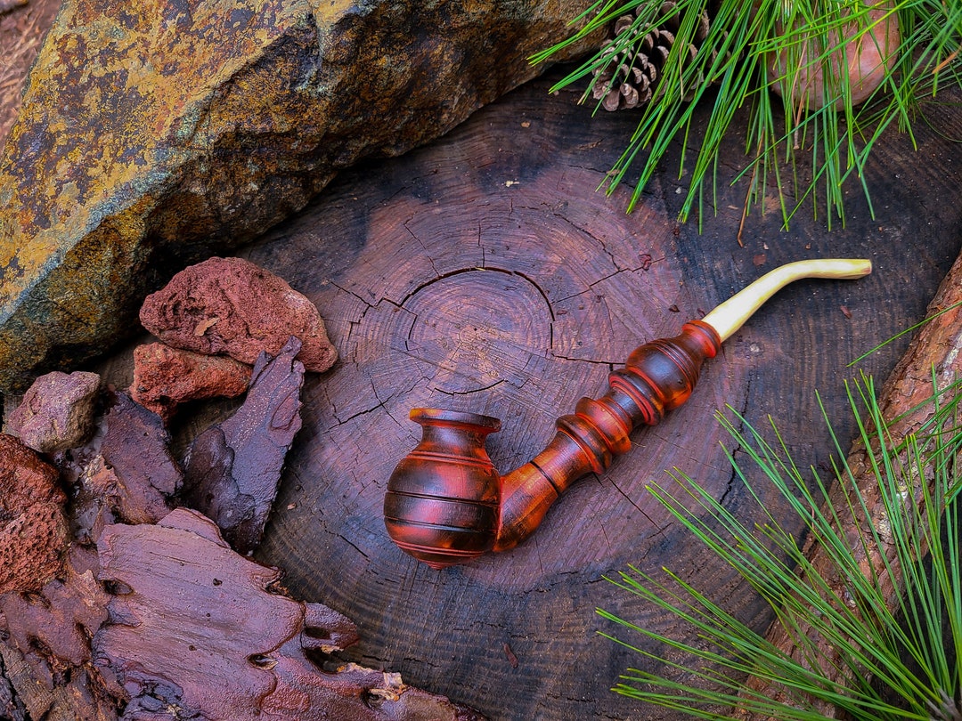 Handmade Red Wooden Tobacco Pipe for Smoking / Wood - Etsy