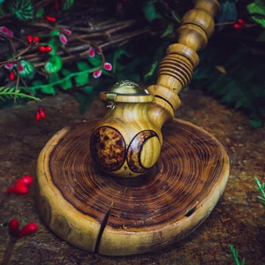 Witchy Pagan Triple Moon Phase Goddess Tobacco Pipe for Smoking / Wicca ...