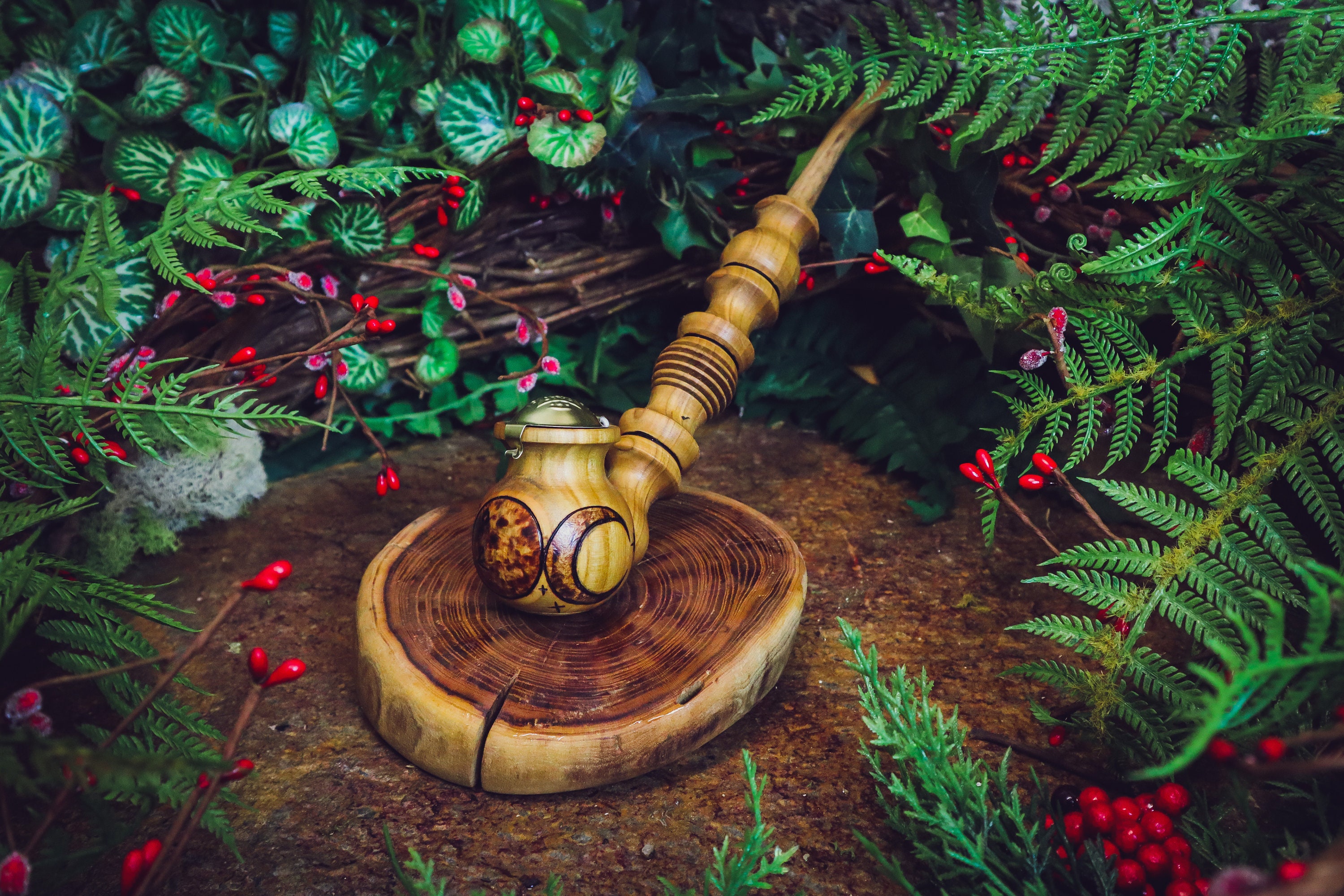 Witchy Pagan Triple Moon Phase Goddess Tobacco Pipe for | Etsy Canada