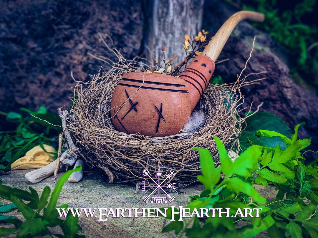 Viking Rune Tobacco Pipe for Smoking / Feminine Energy Transformation ...