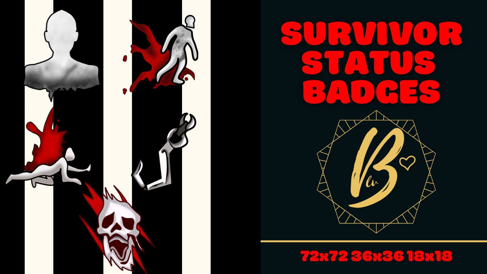 DBD Survivor Status Sub Badges Twitch - Etsy.de