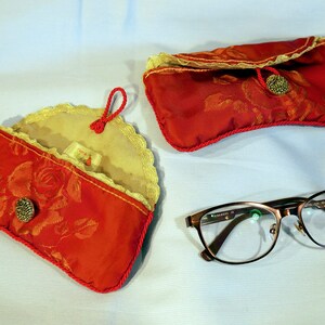 Red Glasses Case 2 Sizes - Etsy
