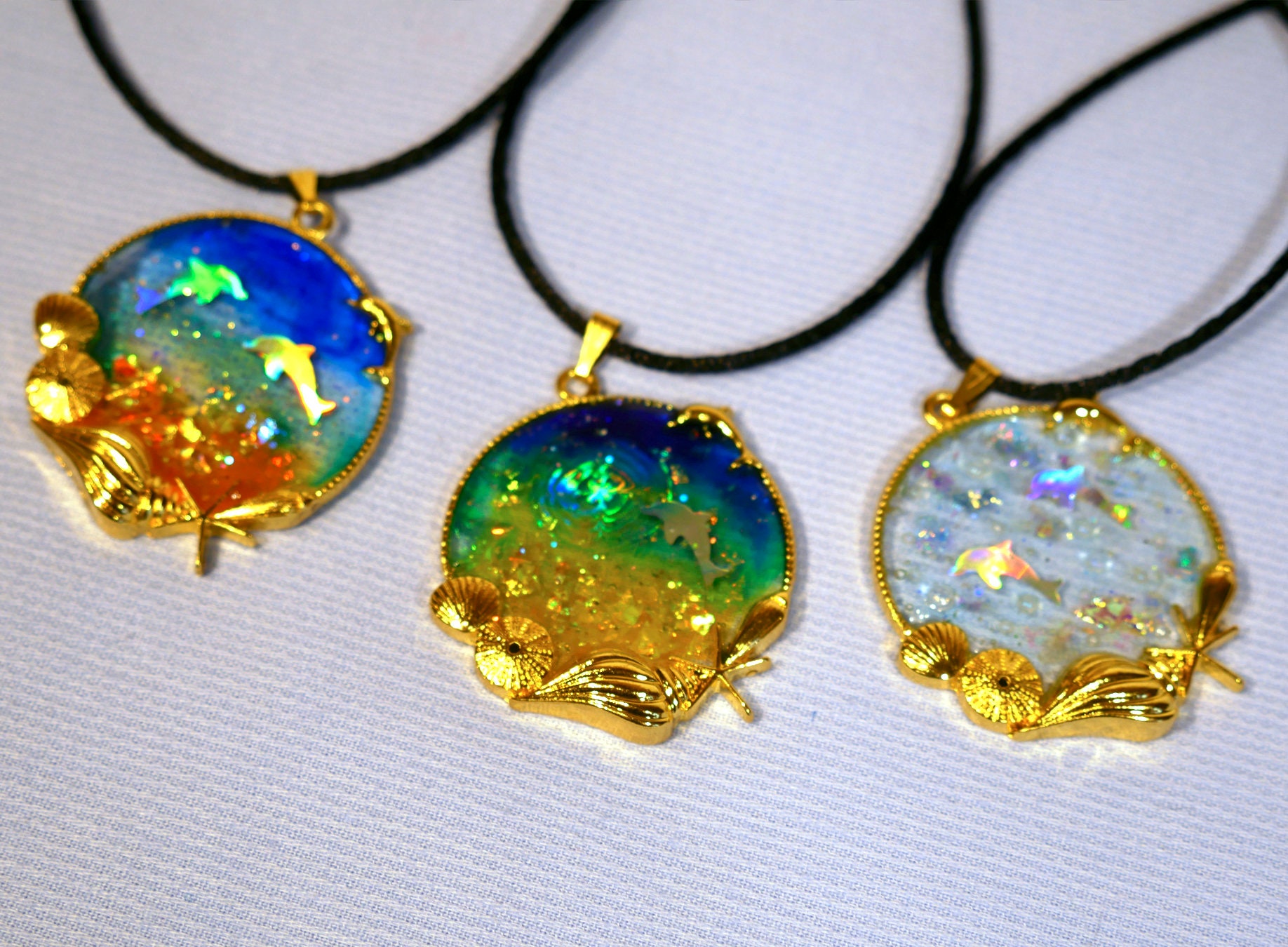 Resin Dolphin Pendant | Etsy