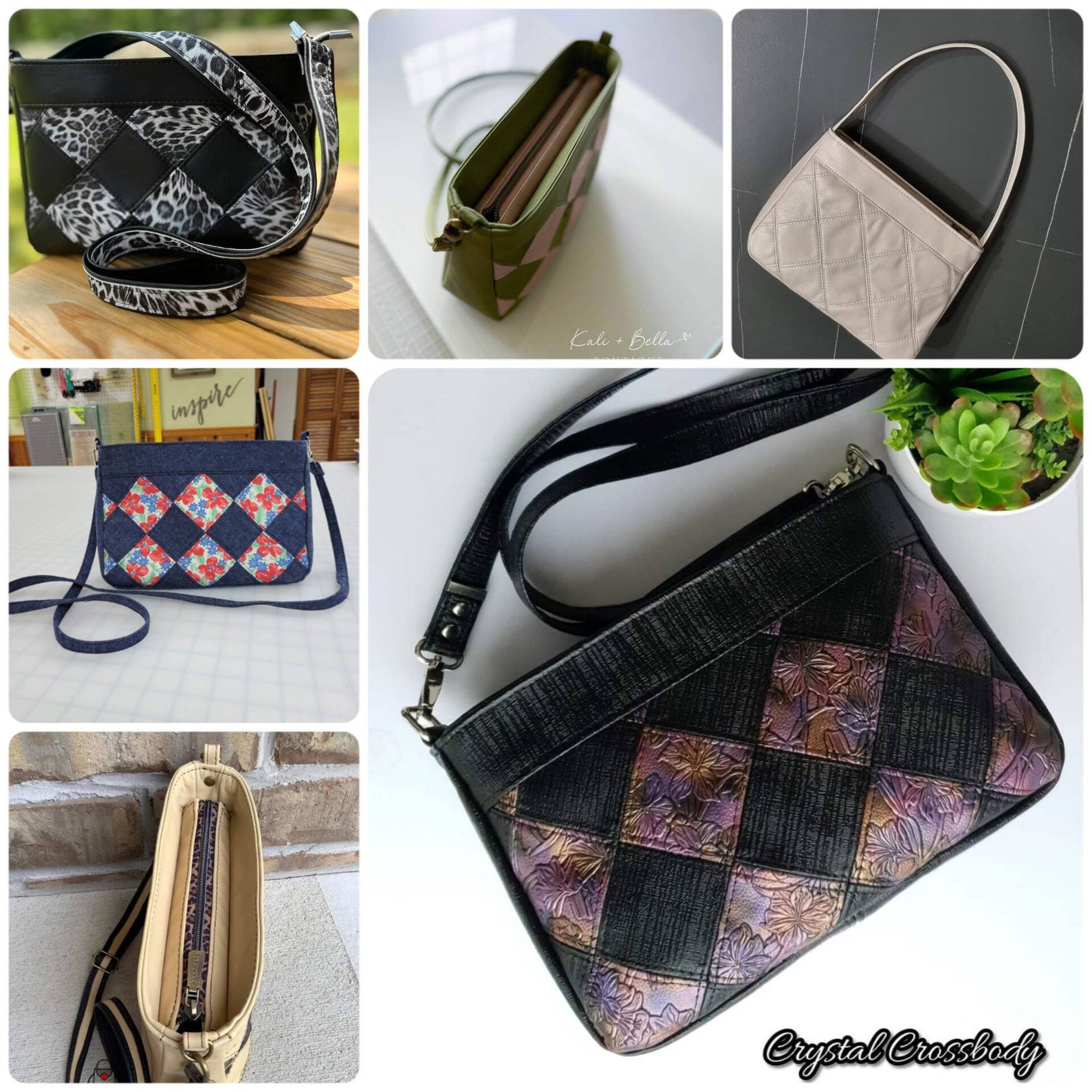 Crystal Crossbody, Pdf Sewing Pattern, Diy Handbag, Quilt Designs ...