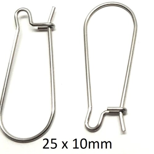 Ear Hooks Sterling Silver Large Hanging Loop Earring Wires | Etsy