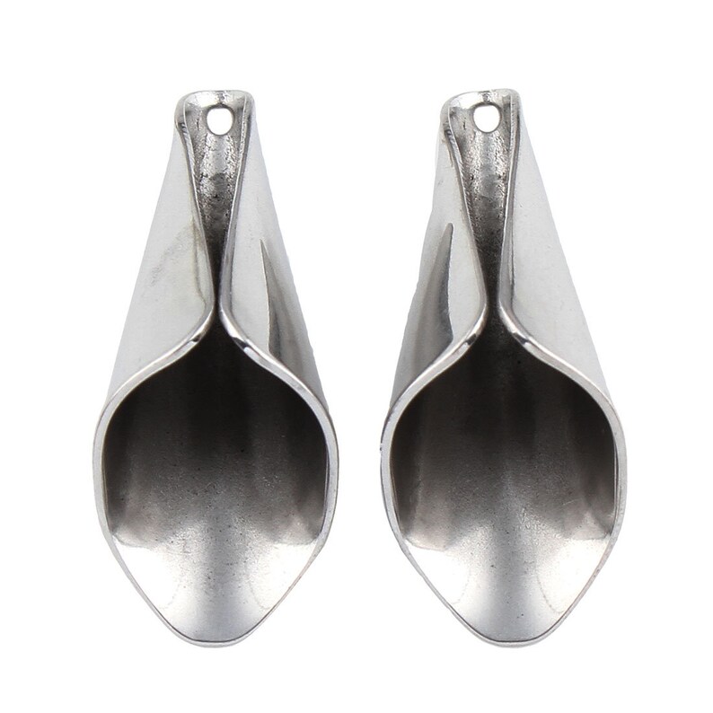 4 Pieces Stainless Steel Offset Cone Pendant Hypoallergenic Tarnish ...