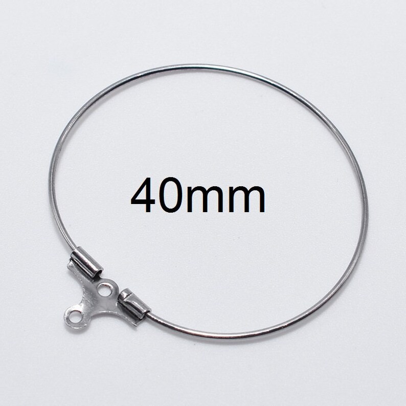 5 Pairs Stainless Steel 40mm Round Hoop Component Clip | Etsy Australia