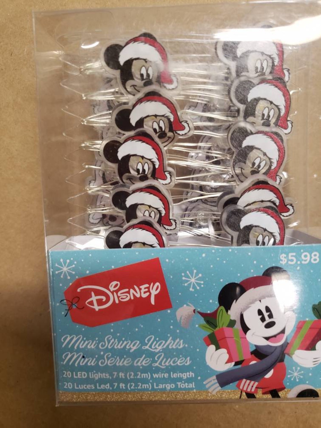 Character Mini String Lights battery Operated Options: Grinch, Mickey ...