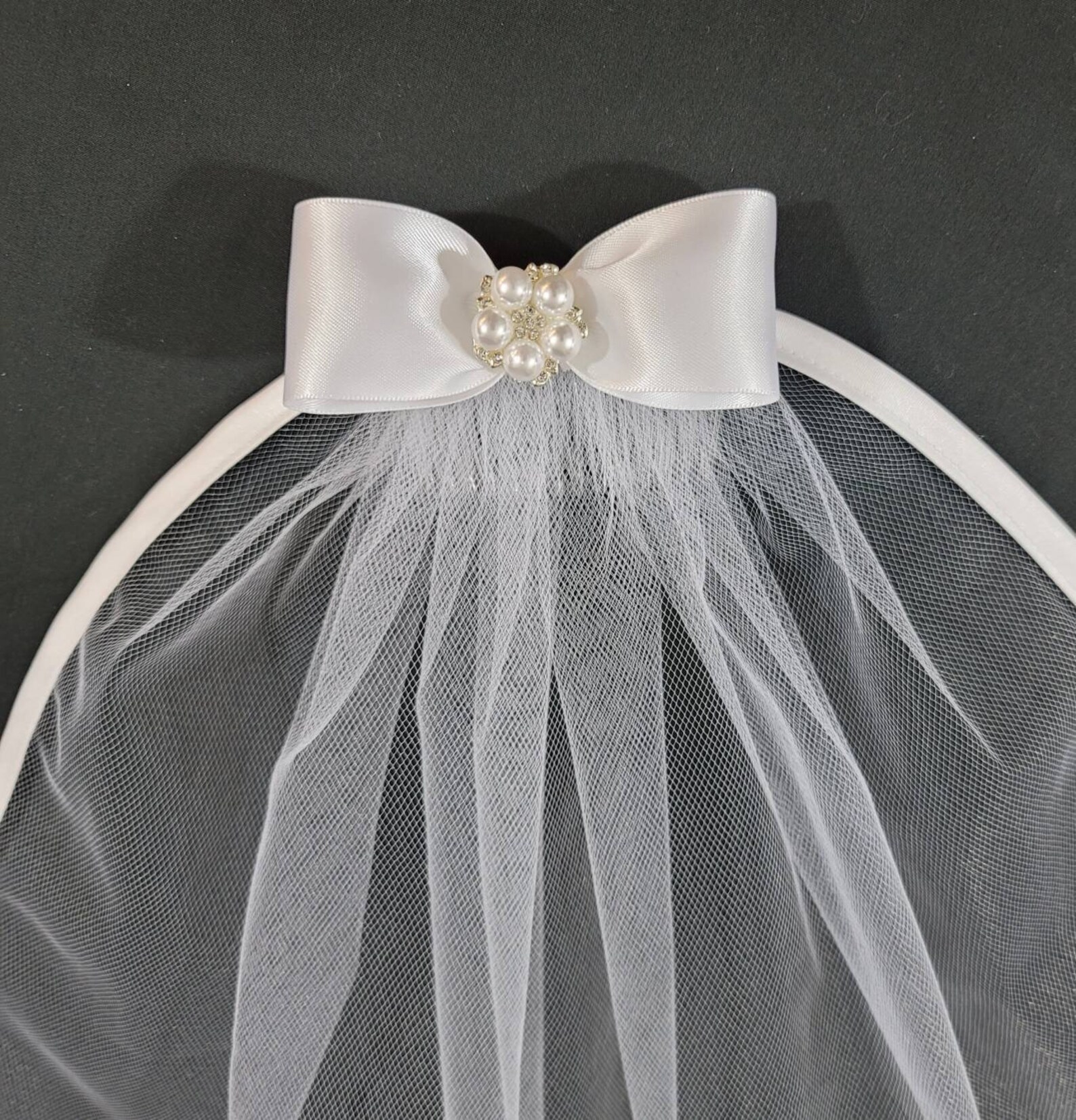 Satin Trim Communion Veil Confirmation Veil First - Etsy