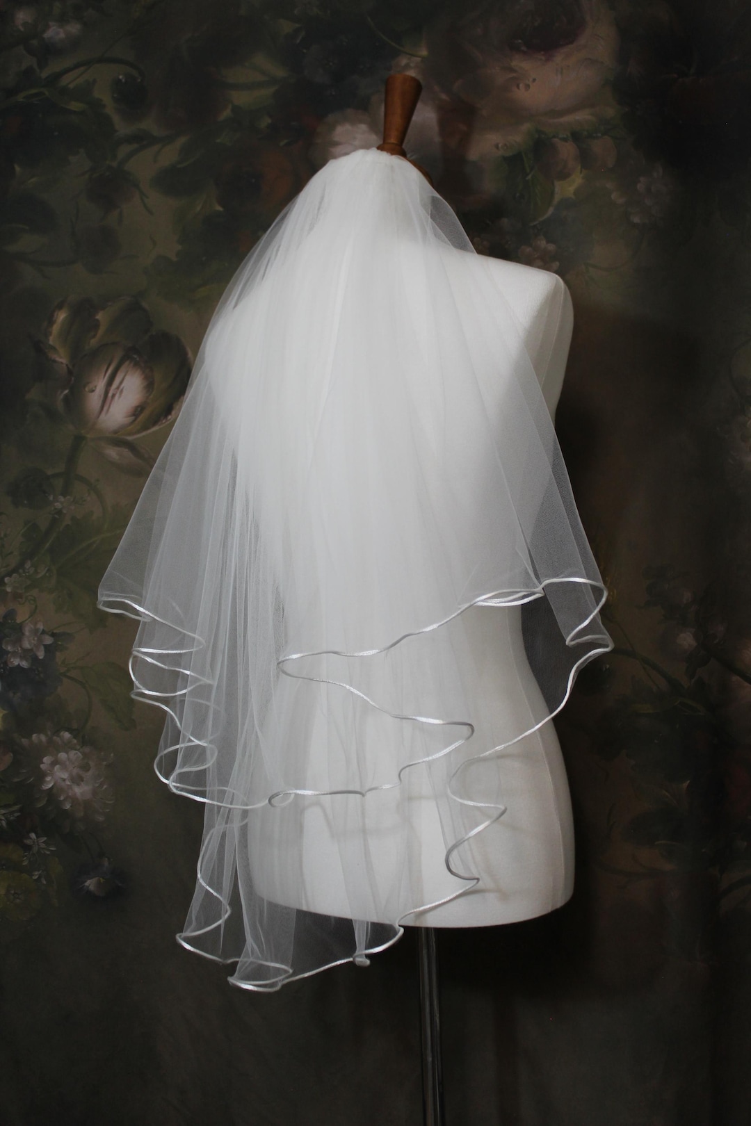 Circle Veil With Satin Cord Trim - Etsy