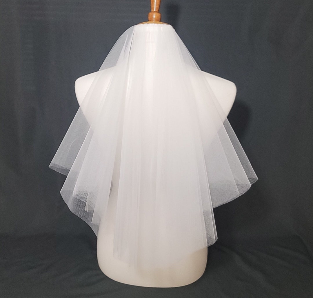 Circle Double Veil 20 Inch Silk White - Etsy