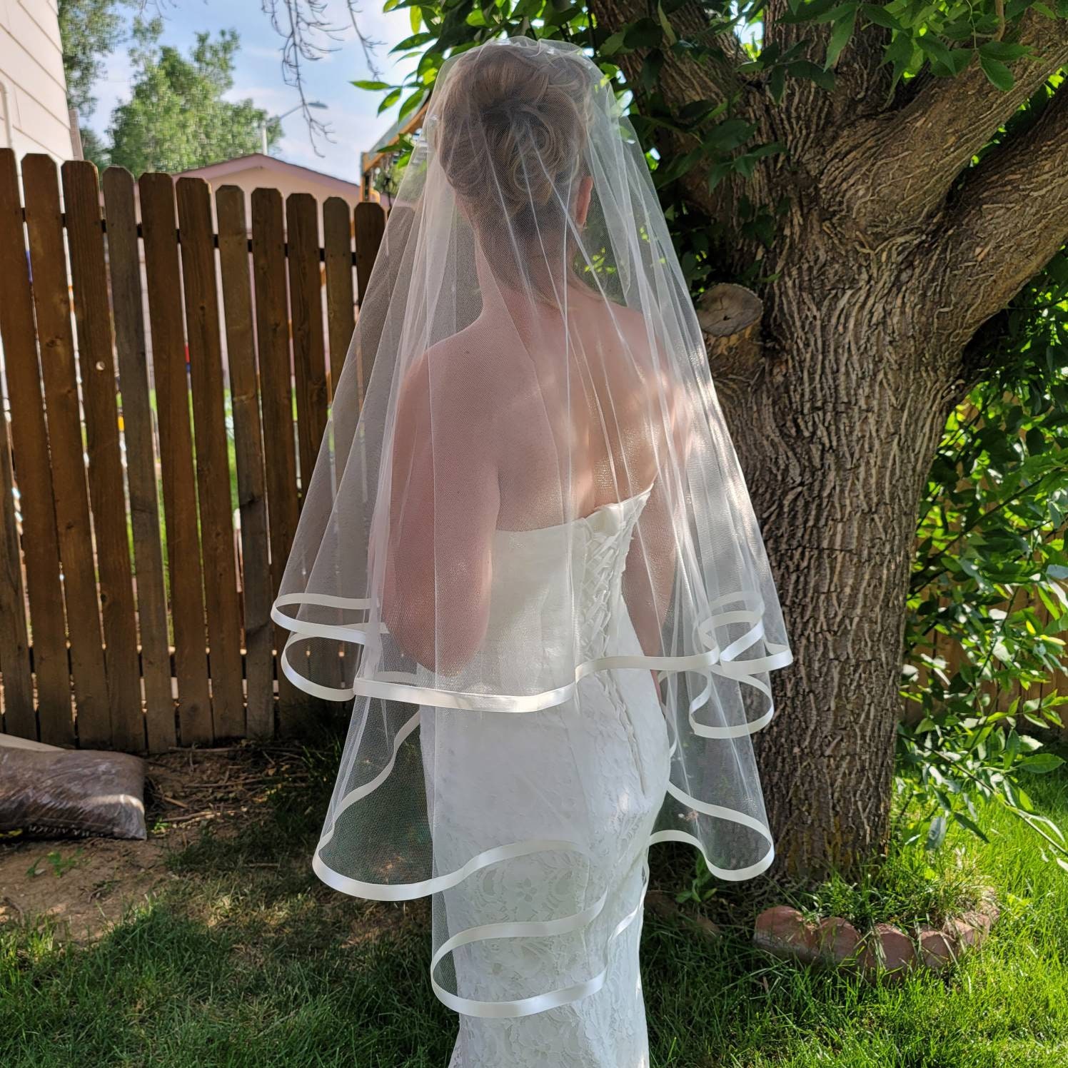 Circle Veil With 5/8 Inch Satin Trim - Etsy