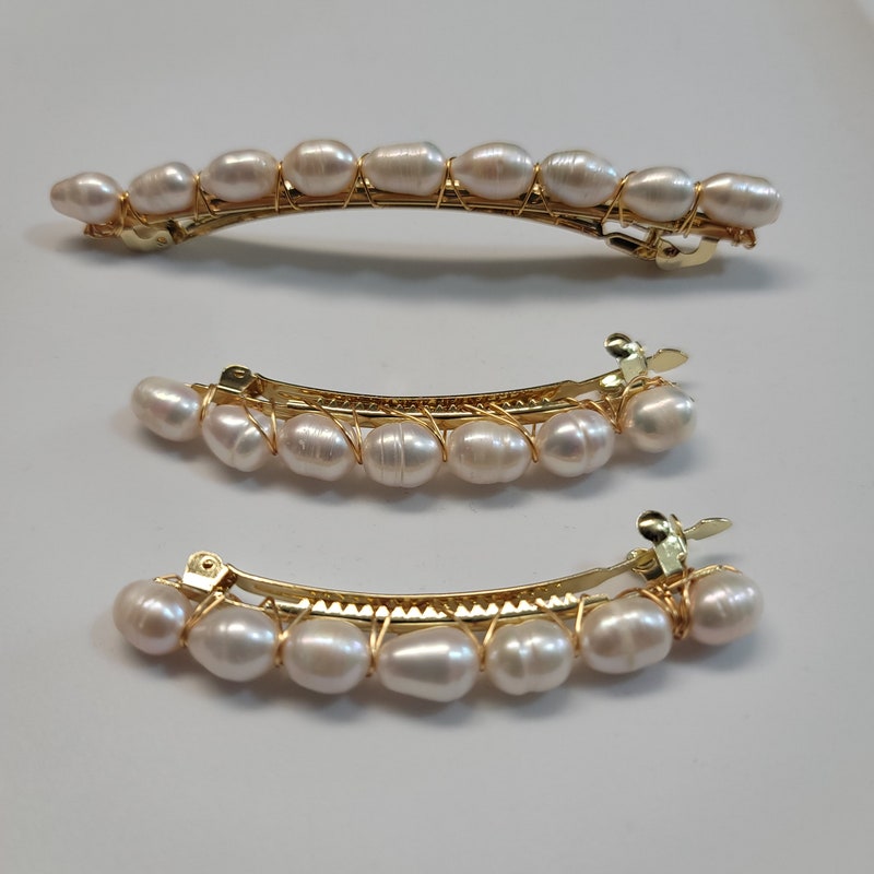 Pearl Barrette - Etsy