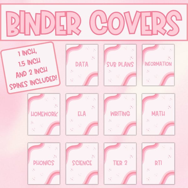 Preppy Binder Printable - Etsy