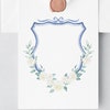 Blue Floral Wedding Crest Watercolor Wedding Monogram, Premade for ...